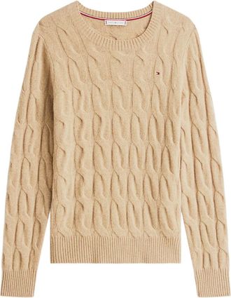 Tommy Hilfiger pull en maille torsadée - Tons neutres