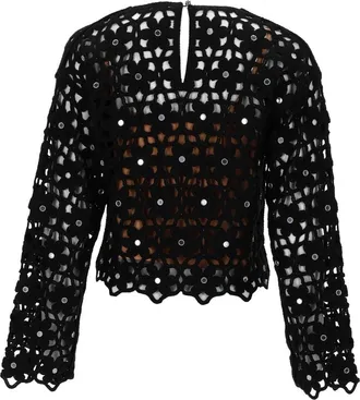 Michael Michael Kors Crochet Polyester Blouse - Black