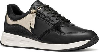 Geox Damen D BULMYA Sneaker, Black, 35 EU