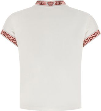 Versace Greca and Medusa Jacquard-Trimmed T-Shirt - White