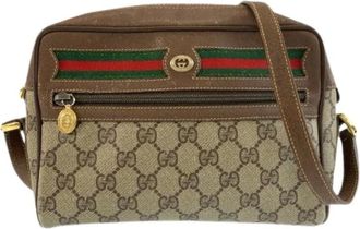 Gucci Sac bandouli&egrave;re en toile GG Supreme Pre-owned - Femme - Pre-owned - Brun - Taille: ONE Size