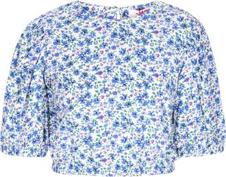 Mymo Bluse Frauen blau mehrfarbig
