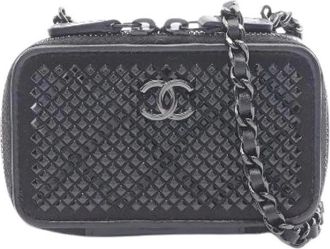 Chanel Pre-owned Sac bandouli&egrave;re mini Matelass&eacute; en cuir dagneau - Femme - Pre-owned - Noir - Taille: ONE Size