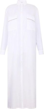 Fabiana Filippi Femme, Robes, Blanc, Taille: 40 FR Longue robe en coton
