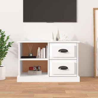 vidaXL Meuble tv blanc 73x35,5x47,5 cm bois ding&eacute;nierie