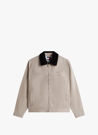 Tommy Hilfiger Veste droite &agrave; col contrast&eacute; en coton organique