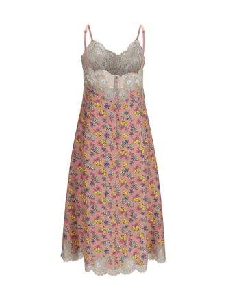 Dolce & Gabbana Womens Floral Slip Dress Fiorellini F.rosa