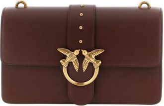 Pinko Pinko Hobo Bags - Structured Rectangular Bag With Gold-Tone Bird Cla - Gr. unisize - in Schwarz - f&uuml;r Damen