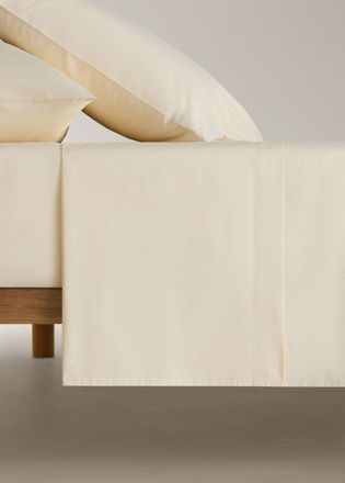 Mango Drap-housse percale de coton 200 fils lit 200 cm jaune pastel - Home - Lit 200 cm - MANGO HOME