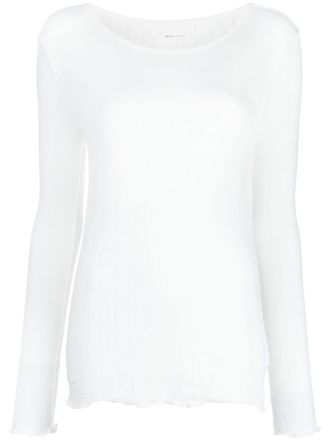 Skall Studio t-shirt Edie Pointelle à manches longues - Blanc