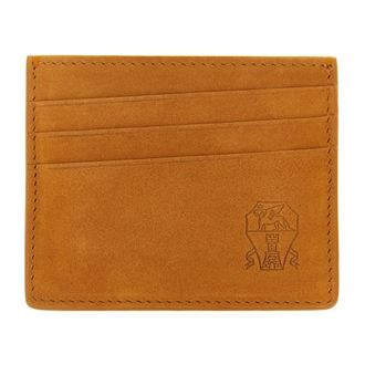 Brunello Cucinelli Nubuck Kartenetui - - Accessories - Herren - Braun - ONE SIZE