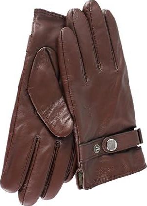 Zerimar Gants en cuir | Gants en cuir pour hommes avec broche | Gants en cuir dagneau avec doublure en cachemire | Gants en cuir chauds | Couleur Brun | Taill