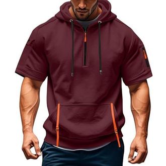 Generic T-shirt &agrave; capuche et sweats &agrave; capuche pour homme, style d&eacute;contract&eacute;, coupe ajust&eacute;e, avec design de poche pour le printemps et l&eacute;t&eacute;, v&ecirc;tements quotidie