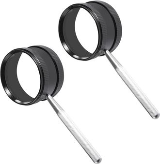 IFUNDOM Handlupe 35 Fach Vergr&ouml;&szlig;erung 50mm Optische Linse mit Ergonomischem Griff 2 St&uuml;ck Tragbare Lupe f&uuml;r Schmuck Briefmarken und M&uuml;nzen