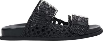 Guglielmo Rotta Femme, Chaussures, Noir, Taille: 37 EU Leather Slides