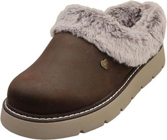 Skechers Femme Keepsakes Lite - M&eacute;lange Confortable Slippers, Chocolat, 36.5 EU
