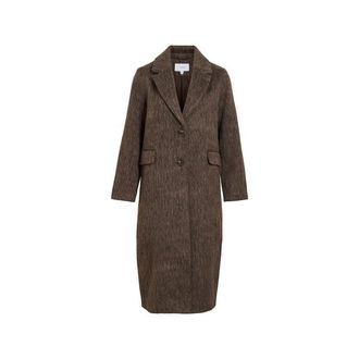 Vila Manteau long col tailleur boutonn&eacute;