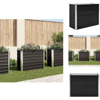 vidaXL Vidaxl - Lit sur&eacute;lev&eacute; de jardin Anthracite 100x40x77 cm Acier galvanis&eacute; - Jardini&egrave;re - Bac De Plantation - Pot De Fleurs Ext&eacute;rieur - Fleurissement