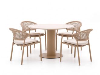 Hartman Hartman Taragona/Girona &oslash;120cm dining tuinset 5-delig stapelbaar
