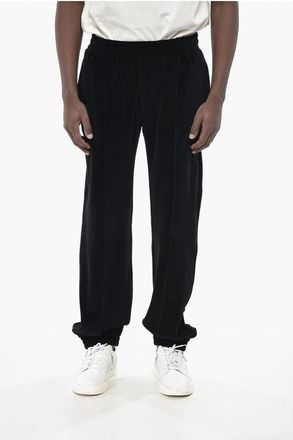 Valentino Solid-Color Velour Joggers with Elastic Waist size L