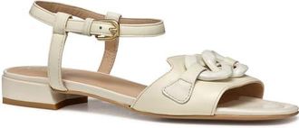 Geox Femme D New ERAKLIA 15 D Sandale à glissière, Papyrus, 37 EU