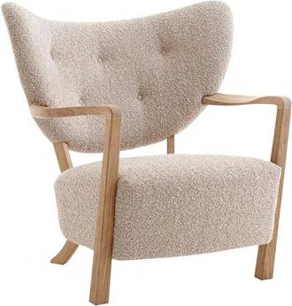 & Tradition Fauteuil Wulff ATD2, pi&eacute;tement en ch&ecirc;ne & Tradition