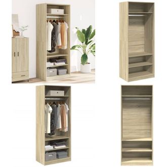 vidaXL Kleiderschrank Sonoma-Eiche 80x50x200 cm Holzwerkstoff - Schlafzimmerm&ouml;bel - Kleiderschrank - Holzschrank - Kommode - M&ouml;bel Online Kaufen - Home &