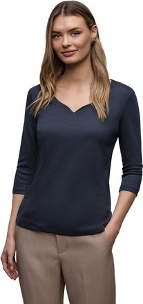 Street One Shirt mit Herzausschnitt Shadowed Navy 44