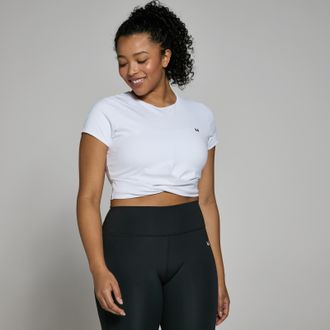 MyProtein Damen Power Kurzarm-Crop-Top - Wei&szlig; - XXS