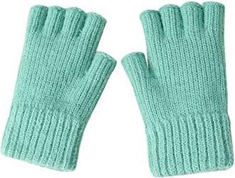 Generic Gants demi-doigts pour femme - Automne et hiver - &Eacute;pais - Chaud et froid - En tricot - Gants tricot&eacute;s &agrave; doigts expos&eacute;s - Gants mitaines (H, taille uni