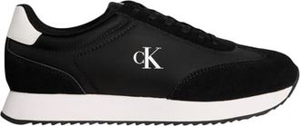 Calvin Klein Baskets Homme Retro Lace Up en Cuir, Noir (Black/Bright White), 42