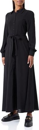 Vero Moda Vmshilah Naja Ls Robe Longue WVN GA, Noir, S Femme