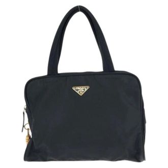 Prada Pre-owned Sac fourre-tout en nylon Tessuto et cuir - Femme - Pre-owned - Noir - Taille: ONE Size