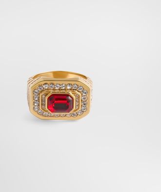 Dolce & Gabbana Ring Mit Strass - Mann Bijoux Rot Metall 62