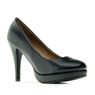 Andres Machado Elegante Business Pumps aus Lederimitat für Damen mit 11,0 cm Absatz - AM554 - High-Heels hohe Damenschuhe für den Sommer - Schwarz Größe EU 32