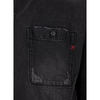 Replay Chemise droite en coton m&eacute;lang&eacute;