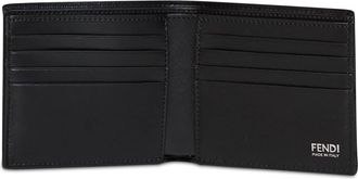 Fendi FF Jacquard Bi-Fold Wallet - Black