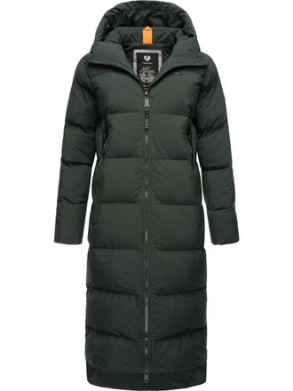 Ragwear Damen Wintermantel Warmer wasserdichter und atmungsaktiver Steppmantel extralang mit Kapuze Patrise YOUMODO Dark Green Gr. XXL