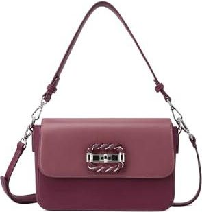 Queen Helena Sac à main élégant pour femme avec bandoulière amovible M1074, bordeaux