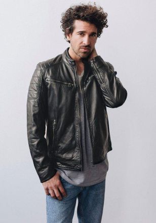 Mauritius Lederjacke GBDerry Herren Bikerjacke aus Lammnappa Leder