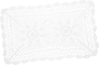 Amosfun Tischset Aus Baumwolle Geflochten F&uuml;r Hochzeiten Und Partys Sch&uuml;tzt Tisch Vor Besch&auml;digungen Waschbar Wei&szlig;