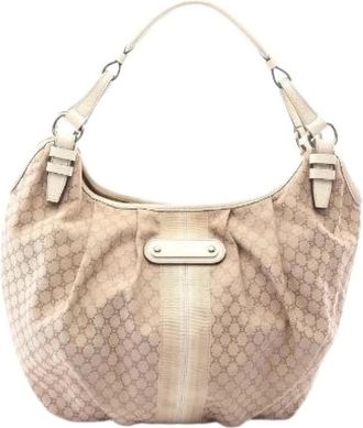 Celine Sac bandouli&egrave;re en cuir et toile Macadam Pre-owned - Femme - Pre-owned - Beige - Taille: ONE Size