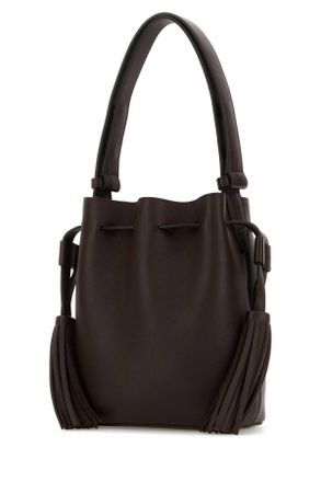 Valentino Garavani Womens Chocolate Leather Vlogo Signature Bucket Bag Darkcoffee Borse A Secchiello
