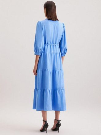 Seidensticker Sommerkleid Schwarze Rose 7/8-Arm V-Neck Uni