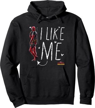 MARVEL Deadpool & Wolverine I Like Me Doodle Portrait Logo Pullover Hoodie