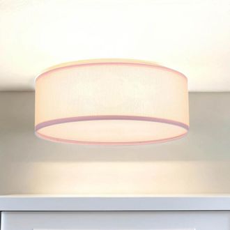 Licht-Erlebnisse Licht-erlebnisse - Lampe pour chambre denfant Rose &oslash; 38 cm rond abat-jour plat en tissu