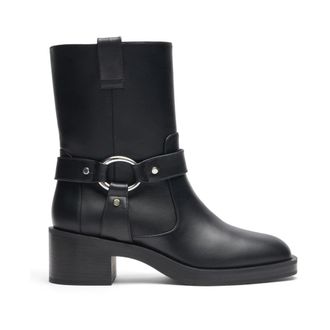 Stuart Weitzman Moto Bootie mit Hardware-Akzenten - - Shoes - Damen - Schwarzk - 36 1/2 EU