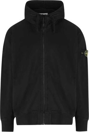 Stone Island Sweat &agrave; capuche zipp&eacute; avec appliqu&eacute; logo