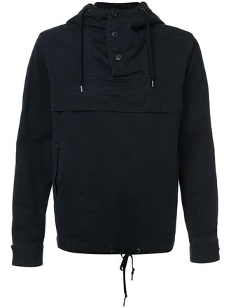 321 Kapuzenpullover mit Knöpfen - Blau