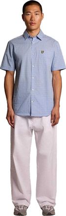 Lyle & Scott Hemd f&uuml;r Herren, Leicht, kurz&auml;rmlig (Kreide Blau)